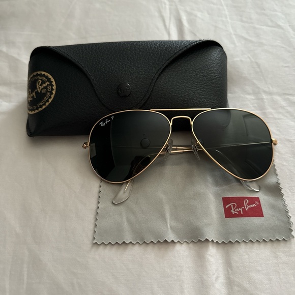 Ray-Ban | Accessories | Rayban Aviators Rb325 Gold Green Classic ...